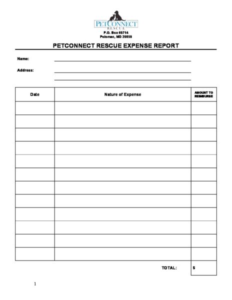 PET CONNECT RESCUE EXPENSE REPORT EXTENDED PDF - PetConnect Rescue
